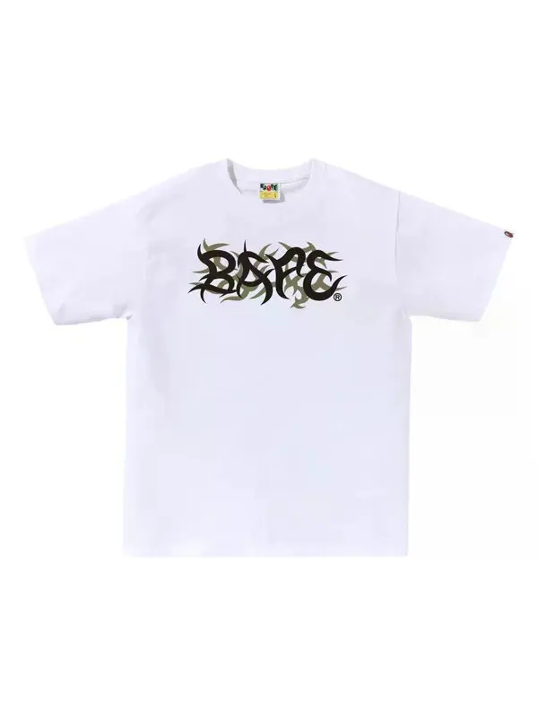 A BATHING APE Camo Logo-print T-shirt - White