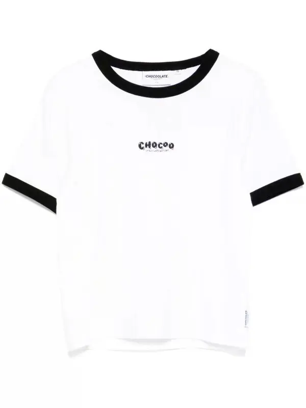 CHOCOOLATE Logo-embroidered T-shirt - White