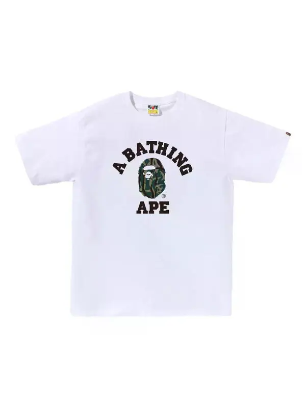 A BATHING APE Camo College T-shirt - White