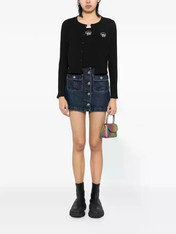 CHOCOOLATE Logo-embroidered Top - Black