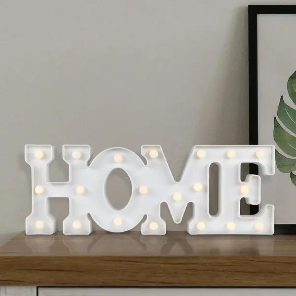 NORTHLIGHT Led Lighted Home Marquee Wall Sign20.5" - White