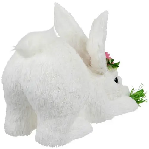 NORTHLIGHT Easter Rabbit With Carrot Figurine9.25"