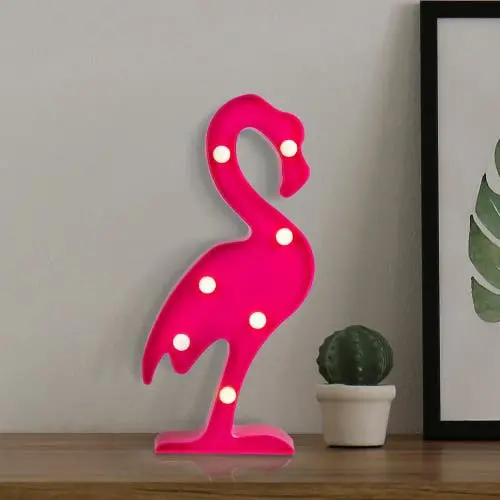 NORTHLIGHT Led Lighted Flamingo Marquee Wall Art11.75" - Pink