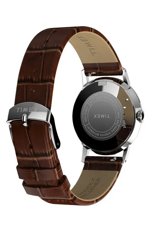 Timex® Marlin® Leather Strap Watch