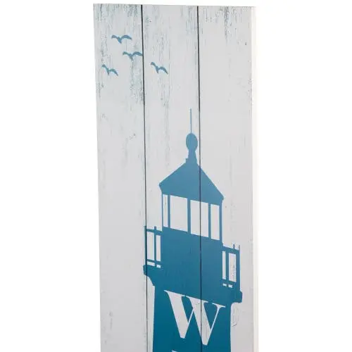 NORTHLIGHT Weathered Lighthouse "welcome" Porch Board Sign Decoration35.75