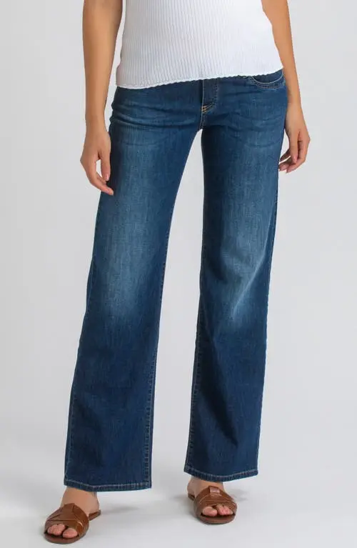 PIETRO BRUNELLI Over-the-bump Wide-leg Jeans - Blue