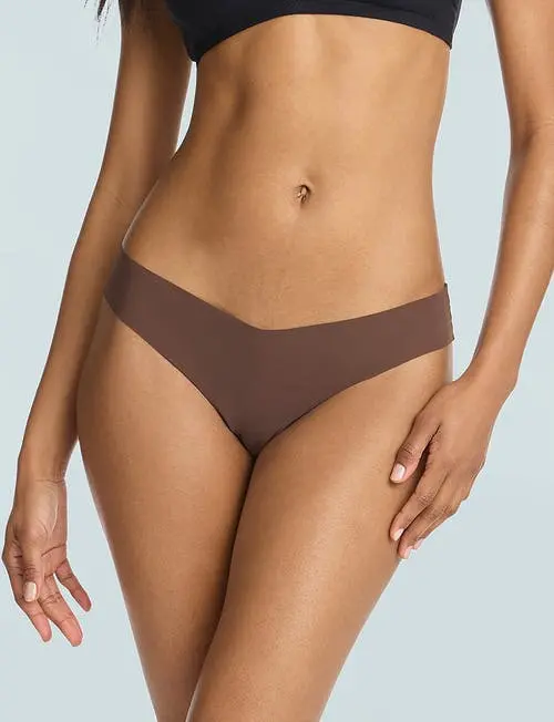 Commando Classic Solid Thong 5-pack - Caramel