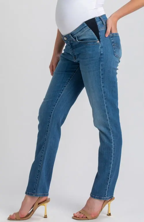 PIETRO BRUNELLI Straight Leg Maternity Boyfriend Jeans - Blue