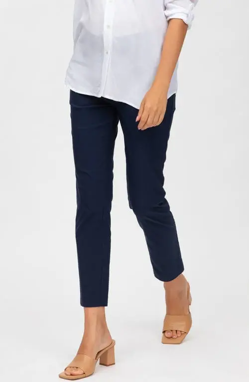 PIETRO BRUNELLI Slim Fit Crop Pants - Blue