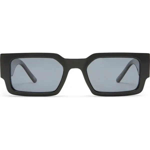 Le Specs Contemplation 54mm Rectangular Sunglasses - Black/ Smoke Mono Pol