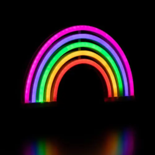 NORTHLIGHT Led Rainbow Neon Lighted Wall Art12" Mutlticolor