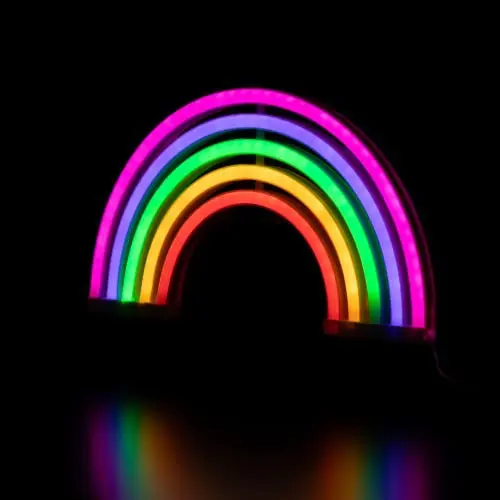 NORTHLIGHT Led Rainbow Neon Lighted Wall Art12" Mutlticolor
