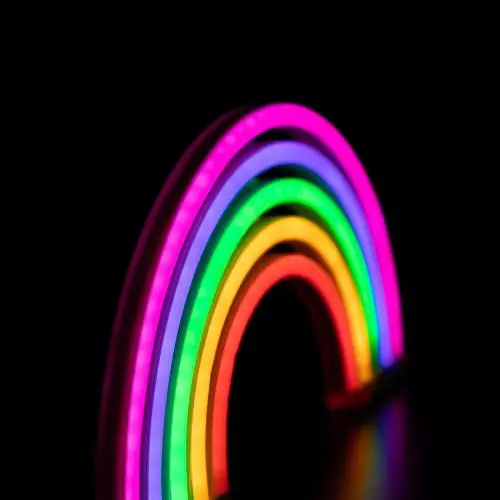 NORTHLIGHT Led Rainbow Neon Lighted Wall Art12" Mutlticolor