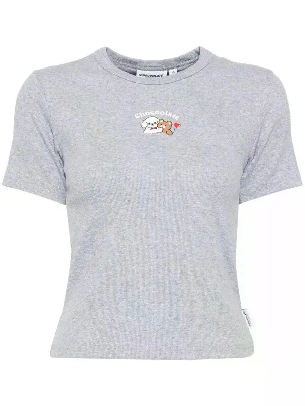 CHOCOOLATE Logo-embroidered T-shirt