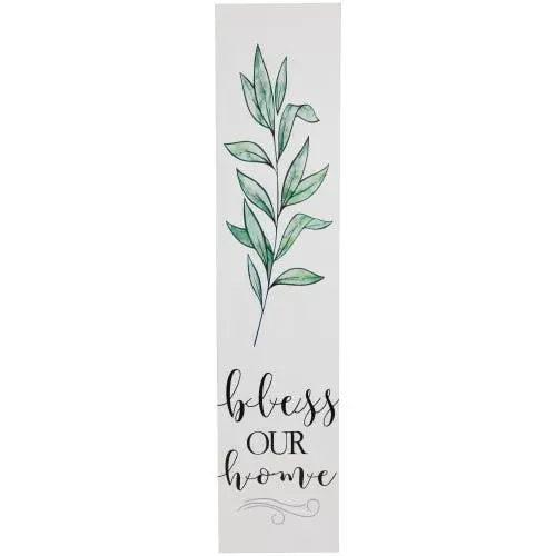 NORTHLIGHT 36" Bless Our Home Wooden Porch Board Sign Decoration - White