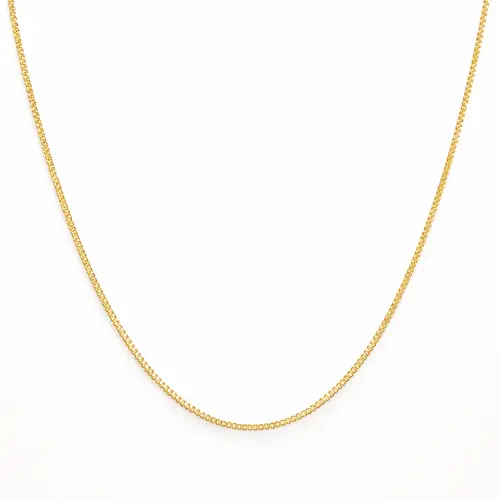 DONATELLO GIAN Name' Sterling Silver Plated Box Chain Necklace - Gold