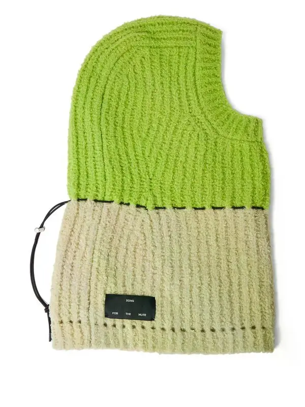 SONG FOR THE MUTE Logo-patch Balaclava - Green