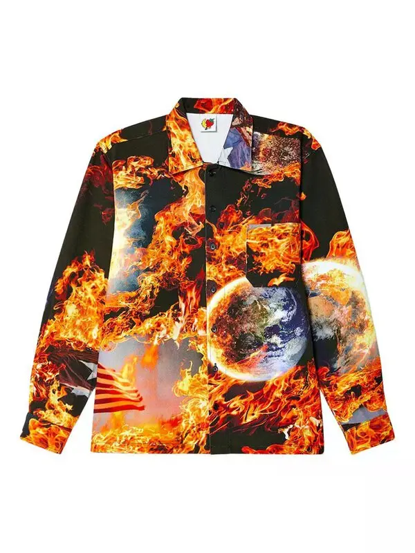 SKY HIGH FARM WORKWEAR World Is Burning Shirt