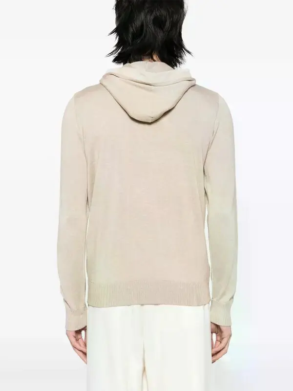 BRETT JOHNSON Full-zip Mixed Media Hoodie