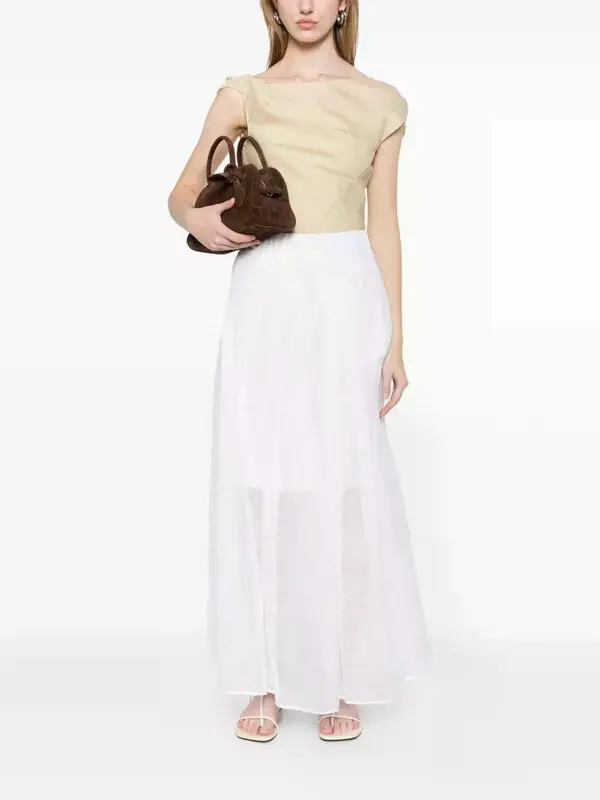 Iris Von Arnim Linen Midi Skirt