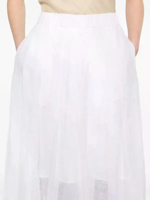 Iris Von Arnim Linen Midi Skirt