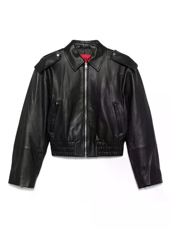 Hugo Leather Bomber Jacket