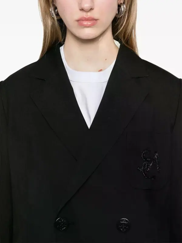 Sacai Logo-appliqué Blazer