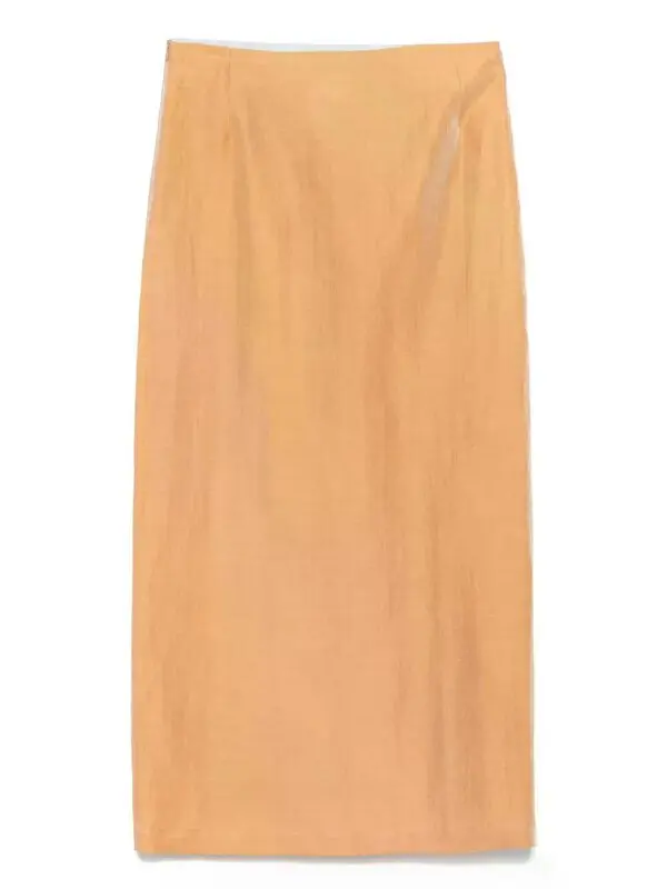 ALYSI Lurex-detailed Midi Skirt - Orange