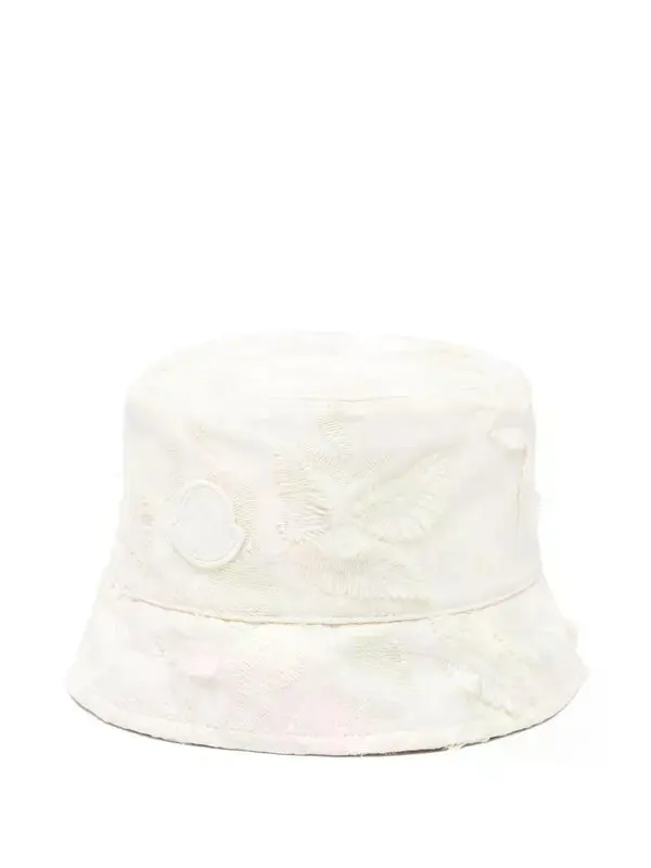 Moncler Embroidered Bucket Hat - Neutrals