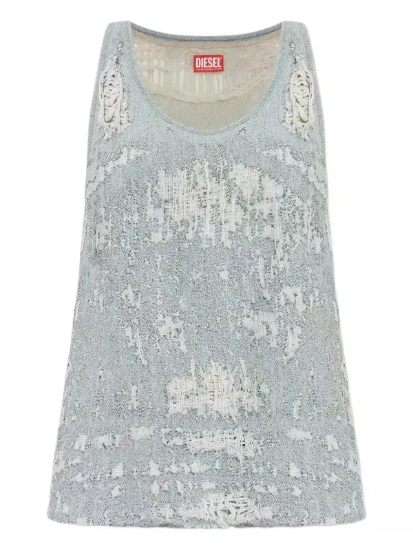 DIESEL® De-dalby Distressed Tank Top - Grey