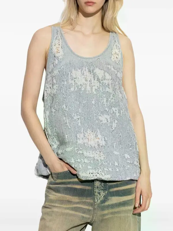 DIESEL® De-dalby Distressed Tank Top - Grey