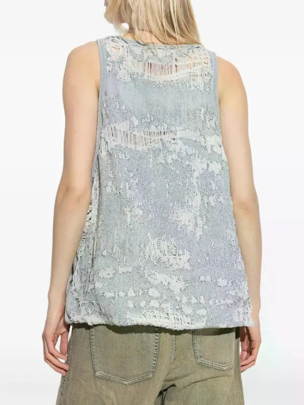 DIESEL® De-dalby Distressed Tank Top - Grey