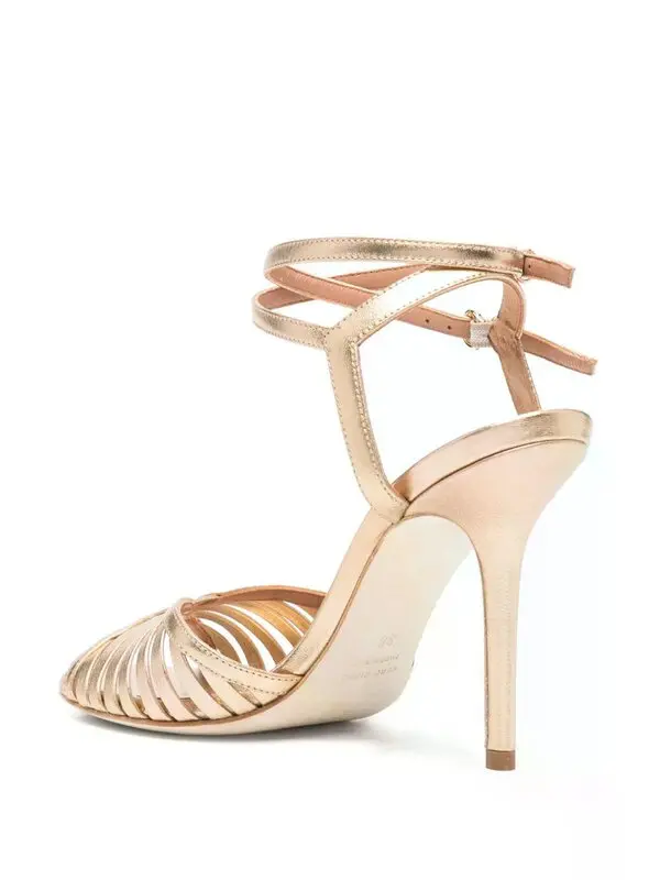 LELLA BALDI 10mm Metallic-effect Sandals