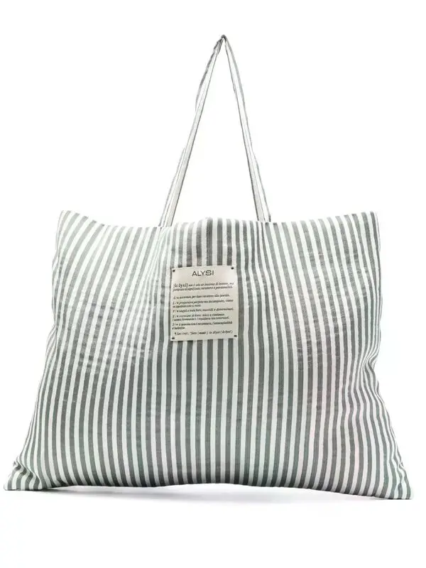 ALYSI Striped Tote Bag