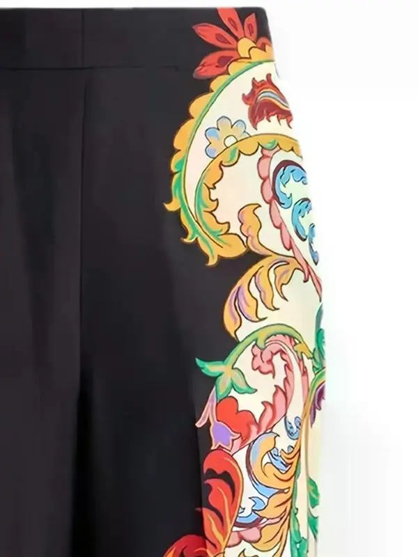 Etro Silk Paisley Trousers