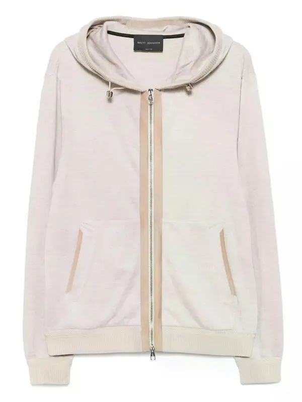 BRETT JOHNSON Full-zip Hoodie - Neutrals