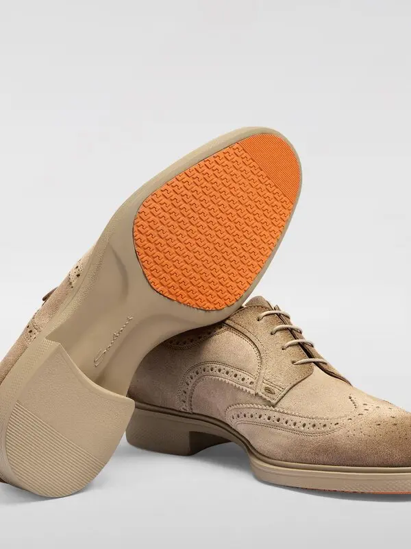 Santoni Wing Tip Brogue Shoes