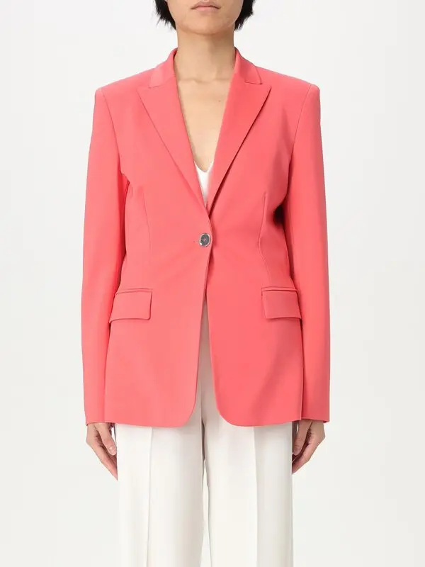 Pinko Notched Lapel Jacket - Coral