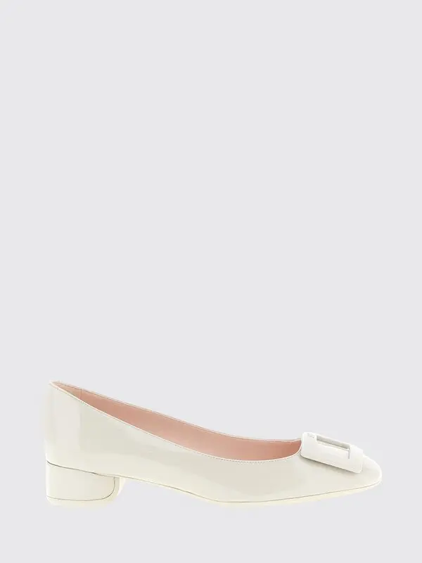 ROGER VIVIER Buckled Ballet Flats - Ice