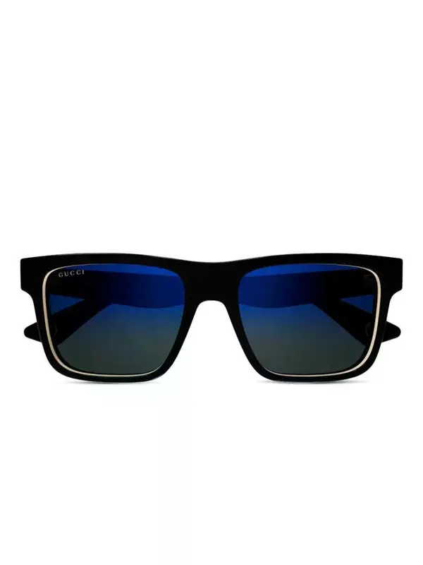 Gucci Rectangle-frame Sunglasses - Black
