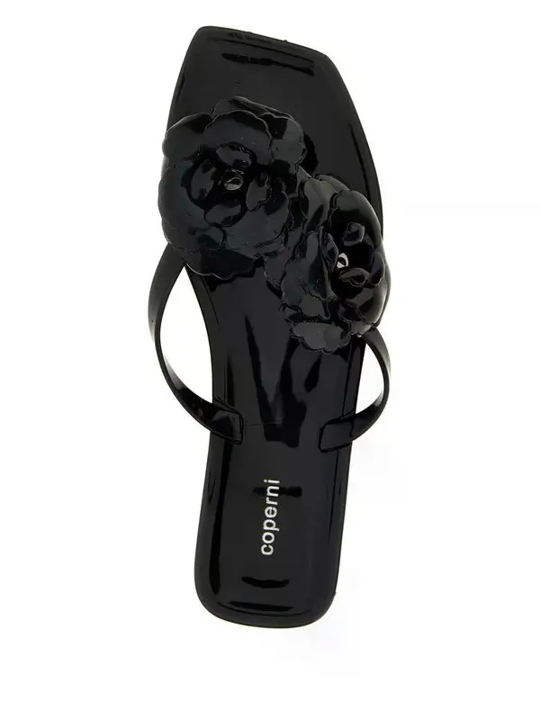 Coperni Flower Flip Flops - Black