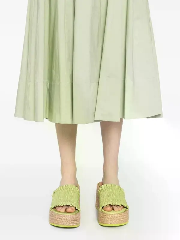 slim fit dress slacks STAUD CASSIE DRESS GARDEN GREEN main image 1