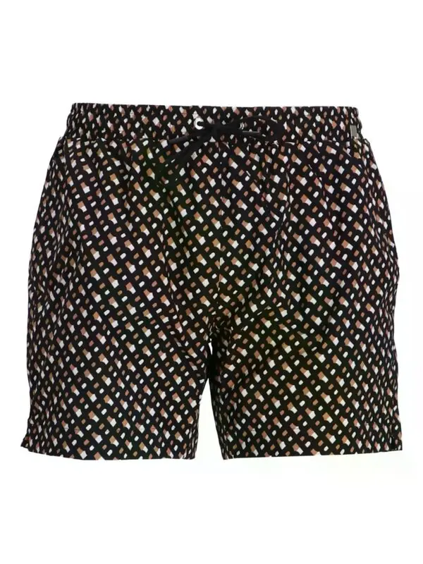 BOSS Logo-jacquard Swim Shorts