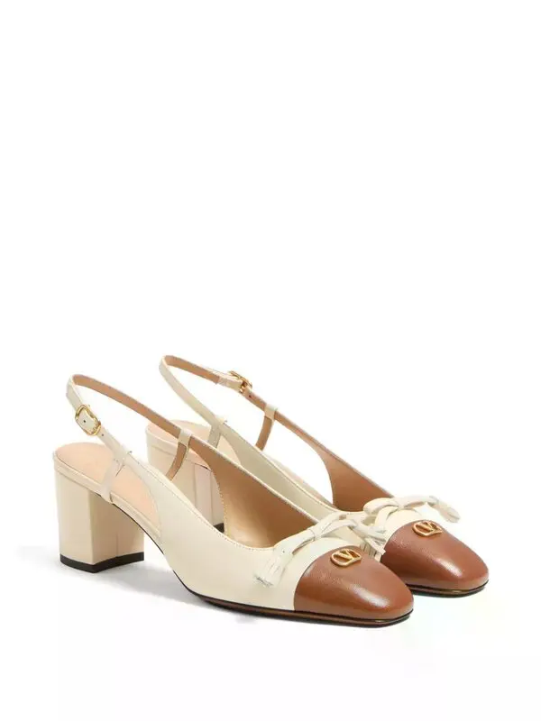 Valentino Garavani Two-tone Kidskin Slingback Pumps - Neutrals