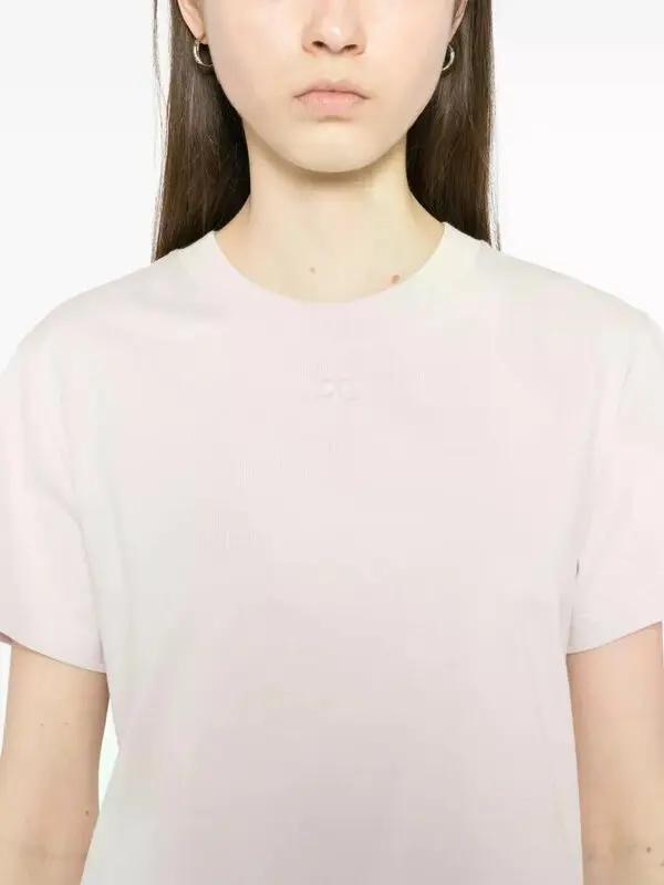 COURREGES Logo-embroidered T-shirt
