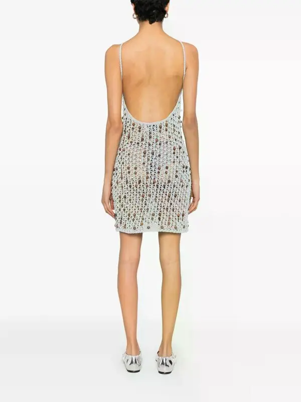 Coperni Beaded Knitted Mini Dress