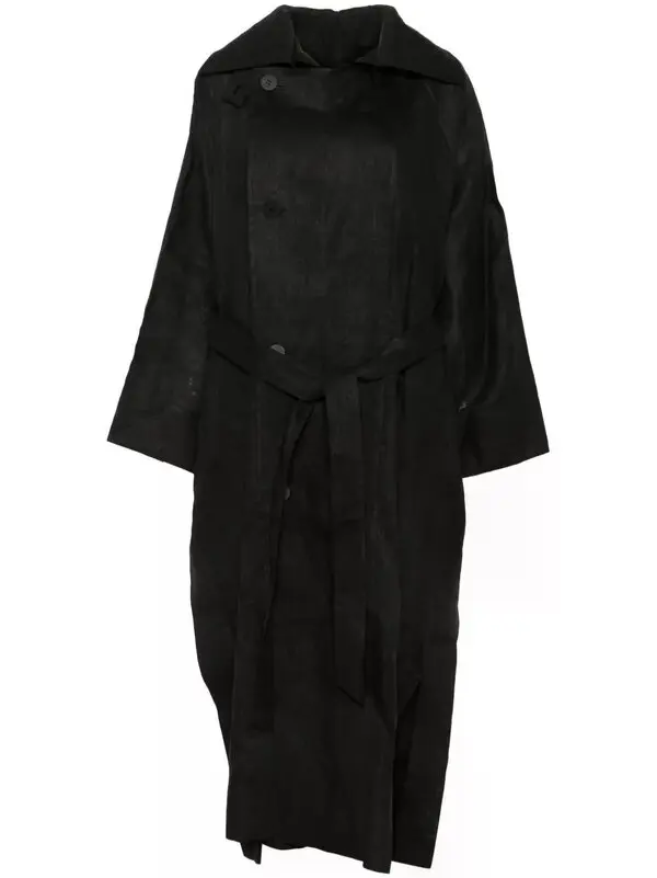 Issey Miyake Hempen Coat - Black