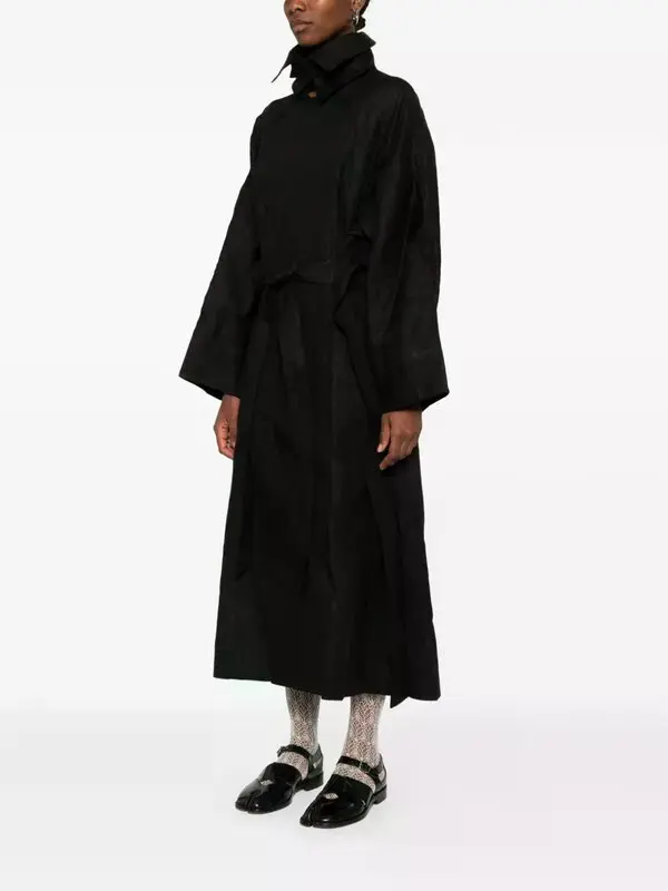 Issey Miyake Hempen Coat - Black