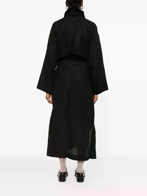 Issey Miyake Hempen Coat - Black