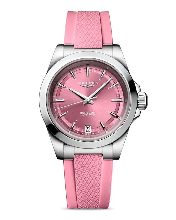 LONGINES Conquest 34mm Watch - Pink/pink